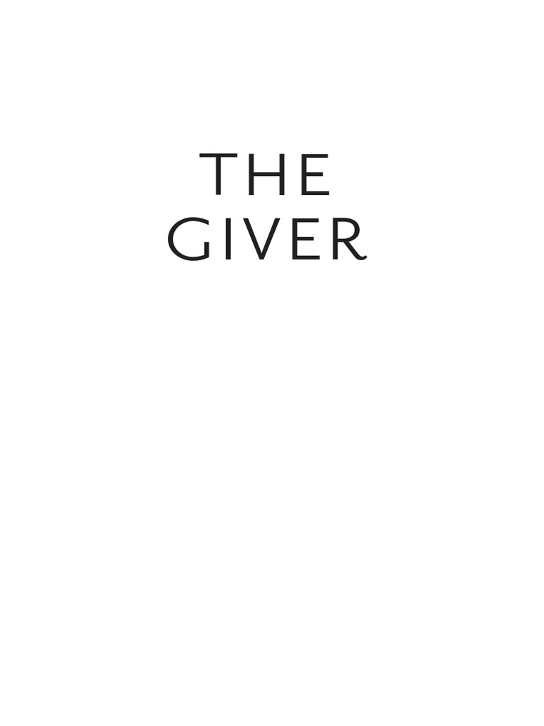 The Giver by Lois Lowry - Excerpt | PDF | The Giver | Emotions