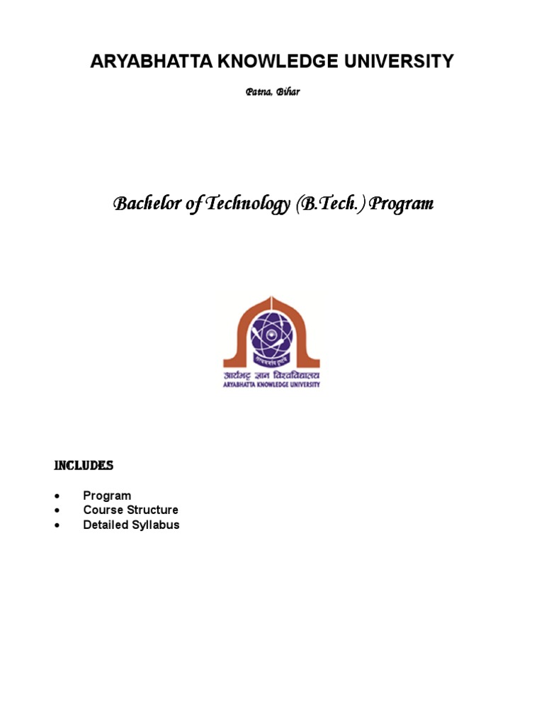 Syllabus Aryabhatta Knowledge Univ | PDF | Computer Science ...
