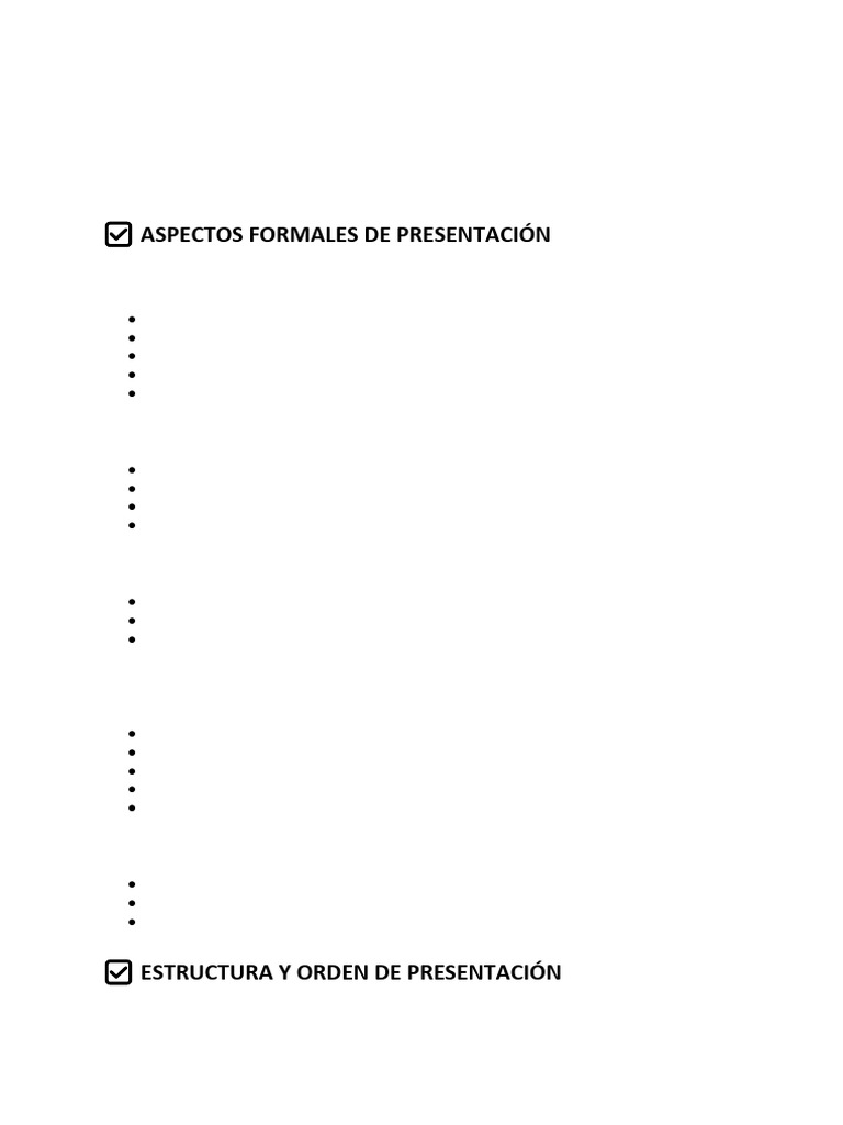 Checklist de Estructura y Aspectos Formales de Los TG | PDF | Puntuación