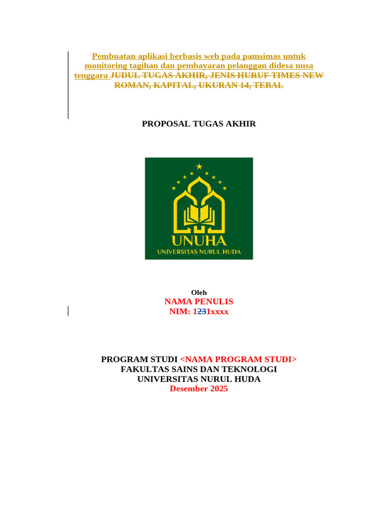 Template-Proposal-Tugas-Akhir-S1-v1.0 (1) | PDF