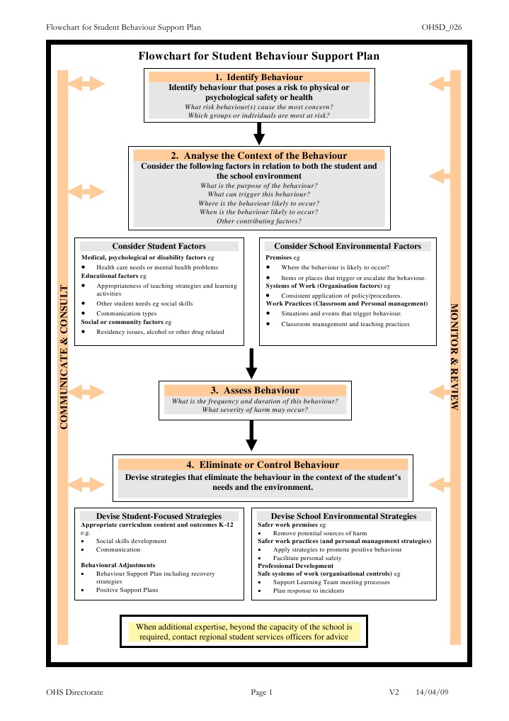 Flowchart For Student Behaviour Support Plan1 | PDF