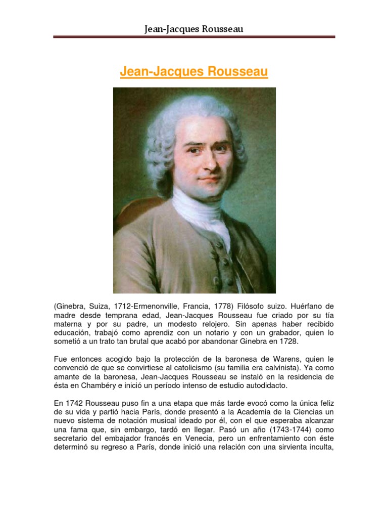 Rousseau | PDF | Jean-Jacques Rousseau | Emile, o sobre educación