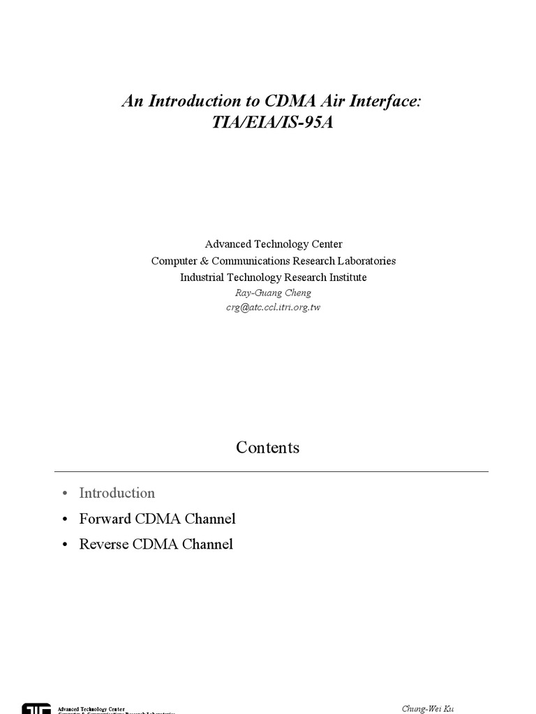 An Introduction To CDMA Air Interface | PDF | Bit Rate | Wireless
