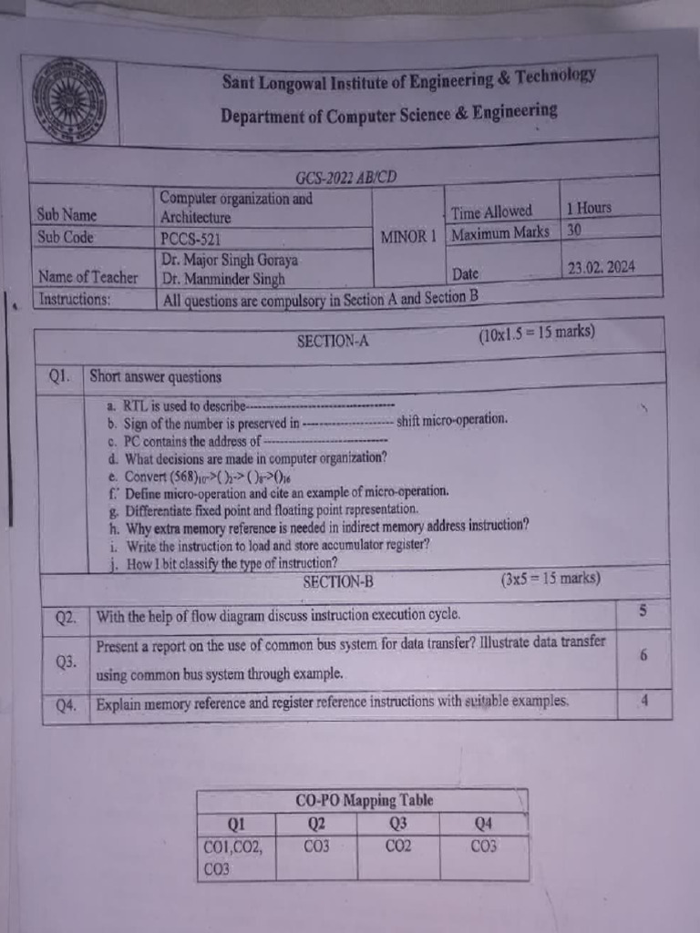 Sem4 Ques Papers | PDF | Computer Engineering | Computing