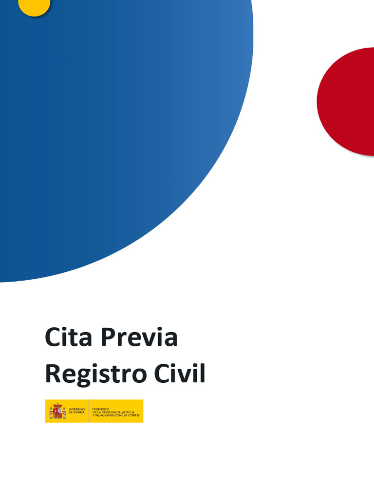 Manual Cita Previa Registro Civil | PDF