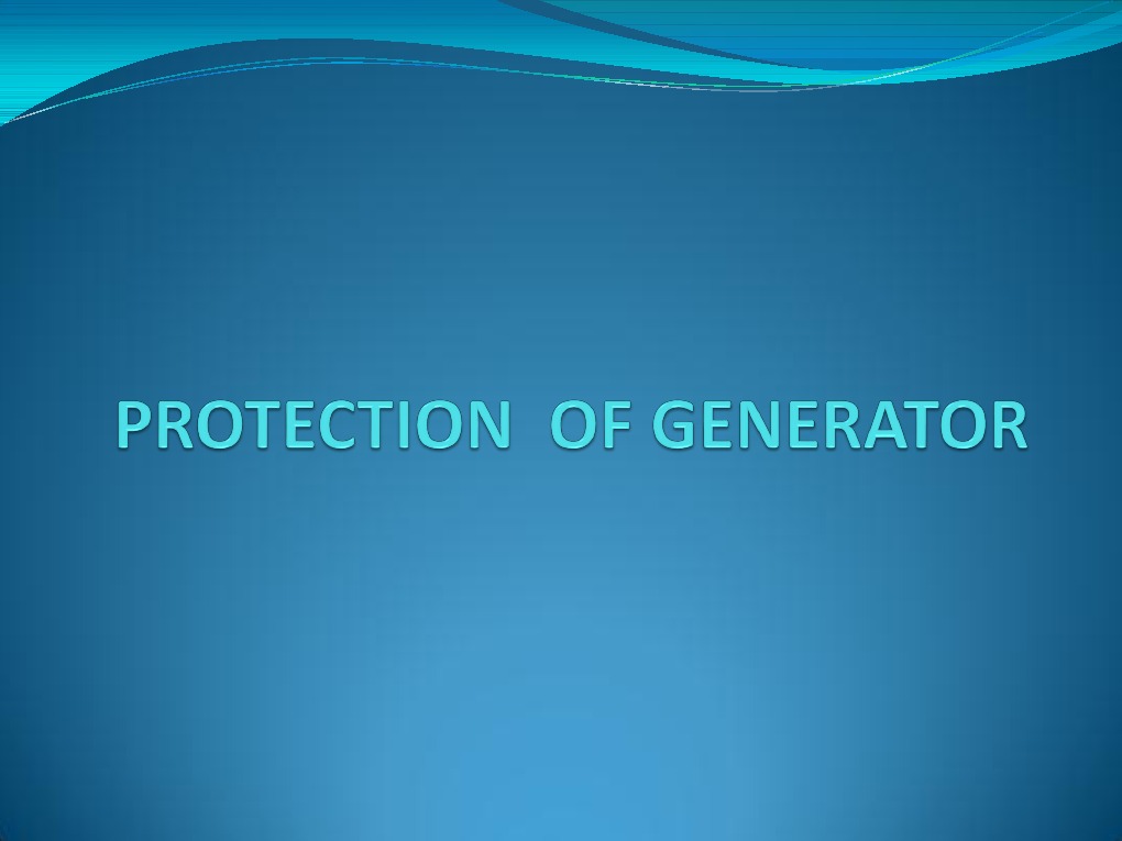 Generator Protection | PDF | Relay | Electric Generator