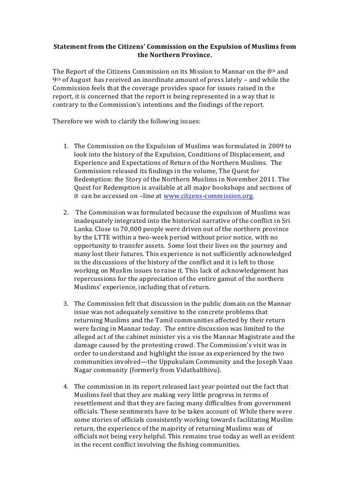 Commission Statement | Download Free PDF | Government | Justice