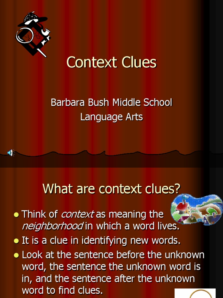 Context Clues Ppt[1] | Word | Sentence (Linguistics)