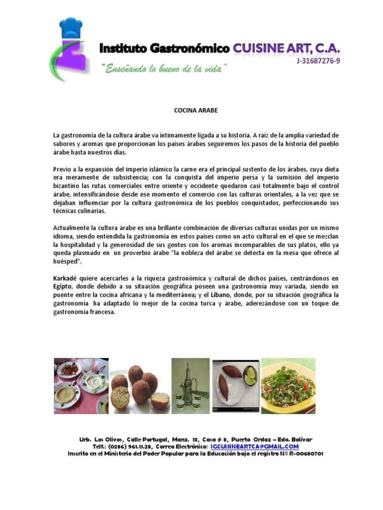 Cocina Arabe | PDF | Alimentos | Comida y bebida