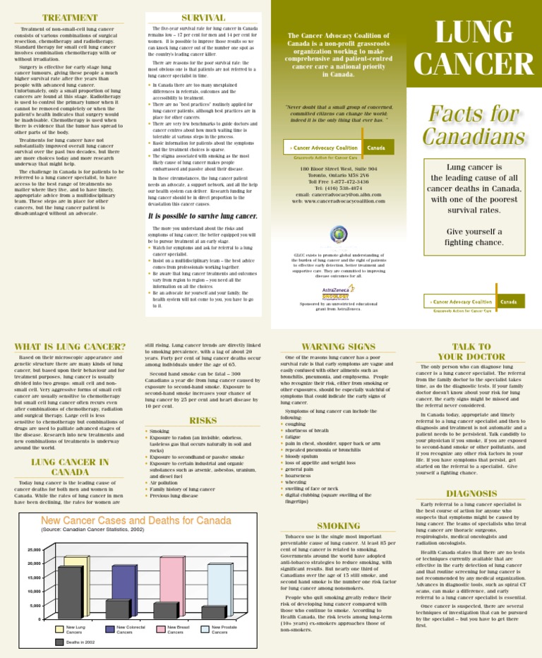 Lung Cancer Brochure 1 | PDF | Lung Cancer | Radiation Therapy