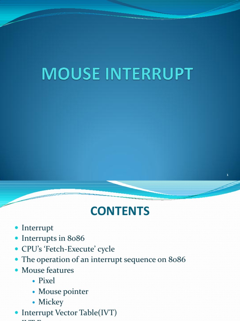 Mouse Interrupt Pdf Central Processing Unit Pointer Computer Programming 