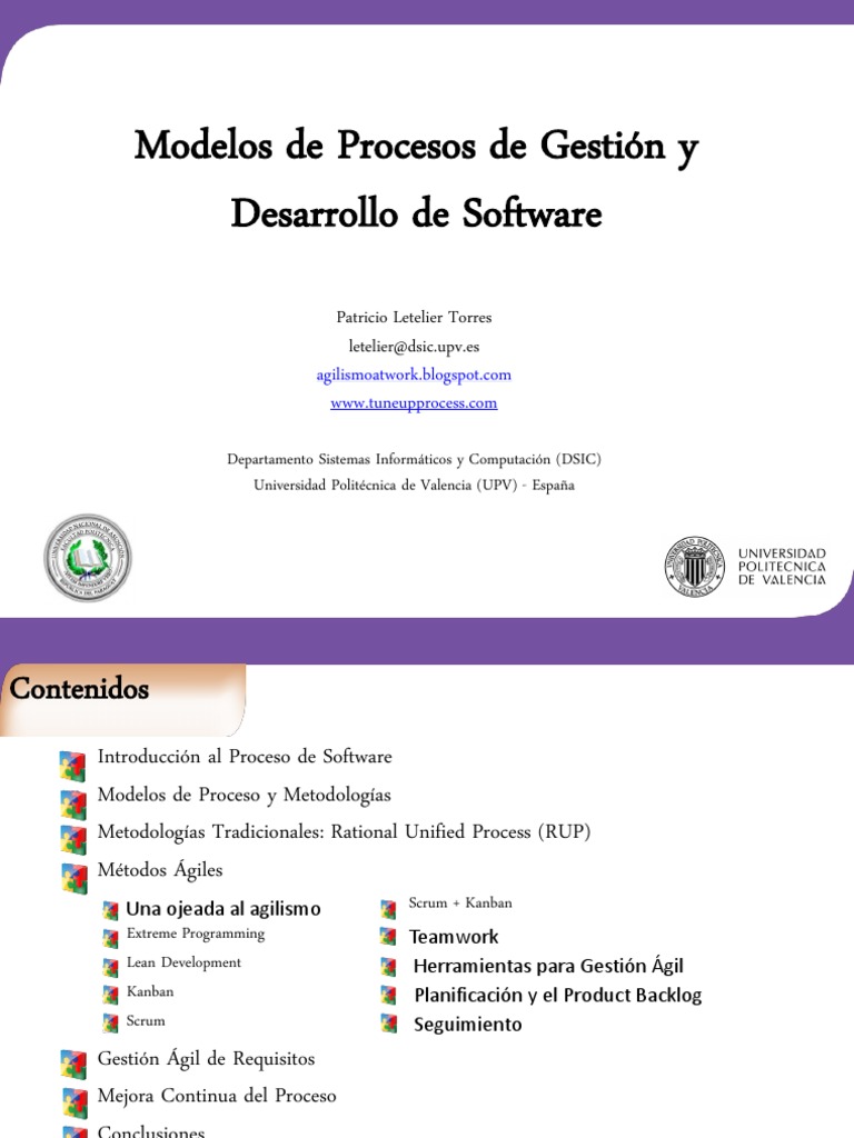 Modelos de Procesos de Gestión y Desarrollo de Software | PDF | Scrum ...