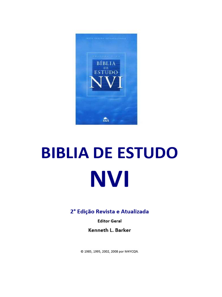 Biblia de Estudo NVI (2) | PDF | Bíblia | Gênesis (livro)