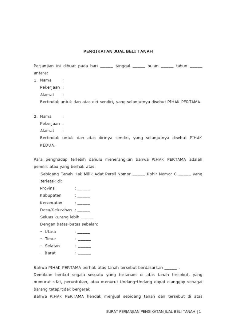 Contoh PPJB 0 | PDF