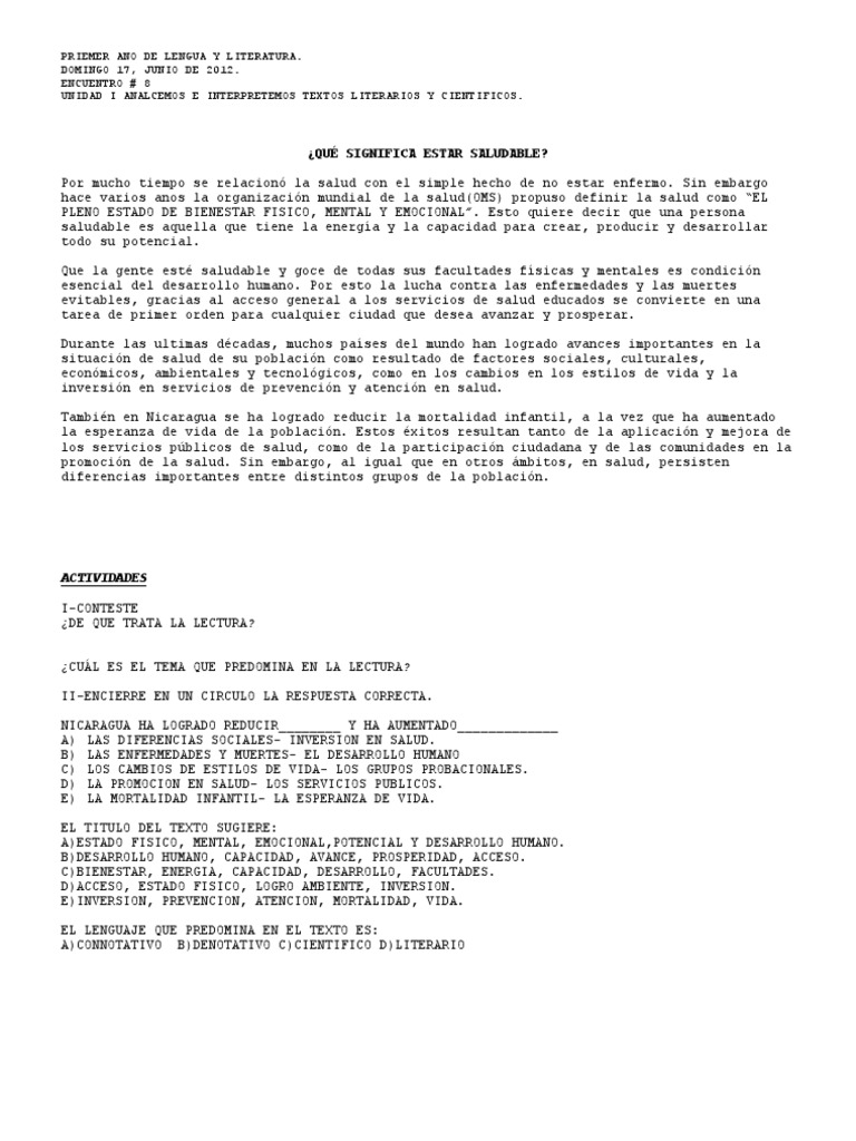 Significado de estar saludable | PDF | Ciencias sociales
