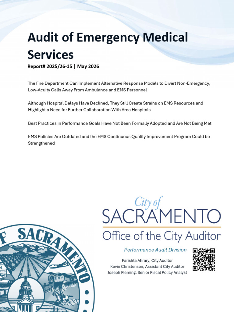 Audit of Emergency Medical Services (1) | PDF | Emergency Medical ...