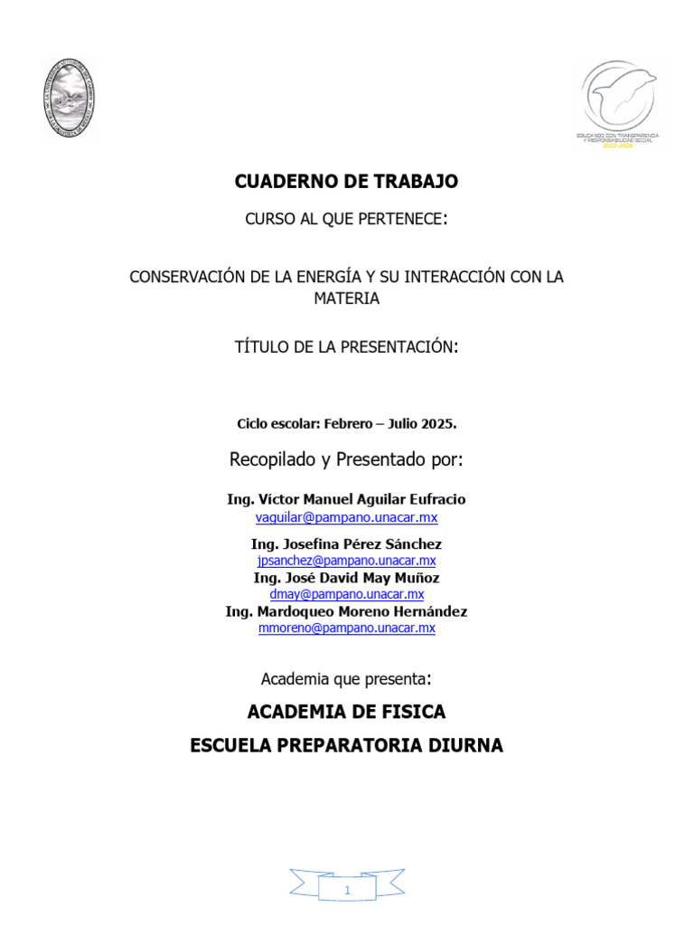 Actividades-Primer Parcial-Conservacion de La Energia (Fisica I) - Feb ...