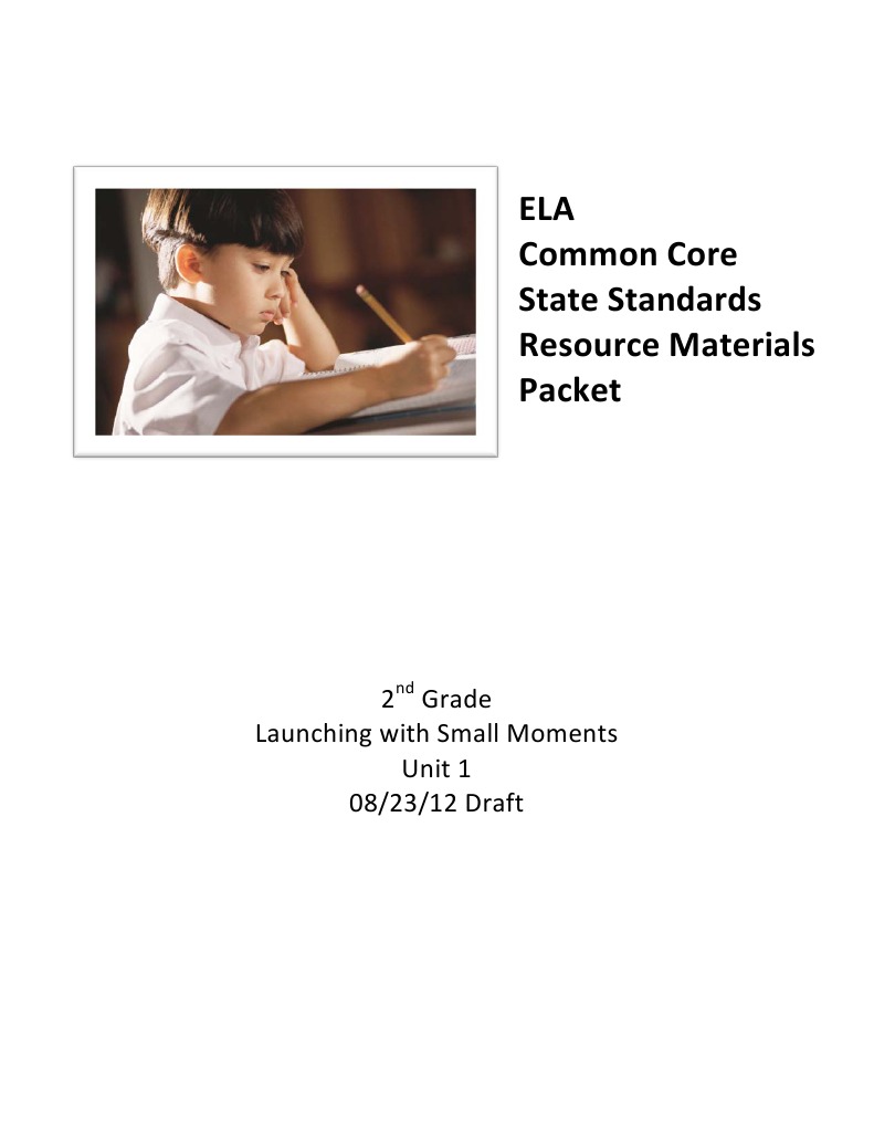 2nd Grade Small Moments Writing Guide | PDF | Adverb | Adjective