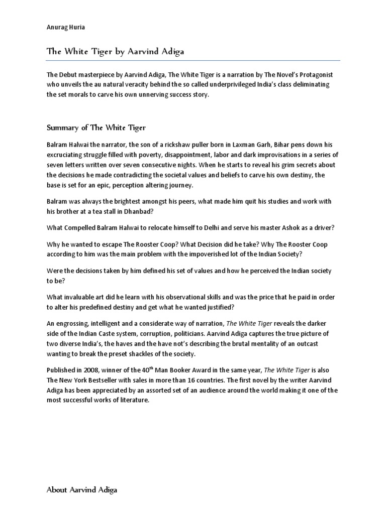The White Tiger | PDF
