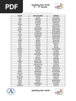 2025-2026 School Spelling Bee List | PDF
