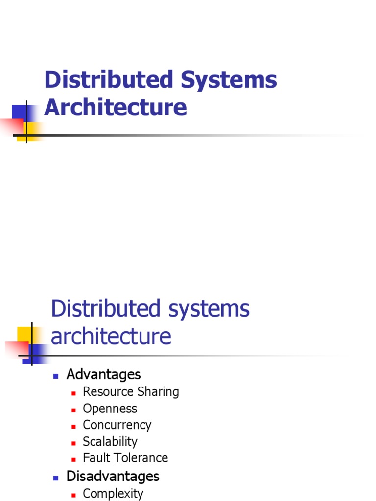 Distributed Systems Architecture | PDF | Client–Server Model | Software Architecture