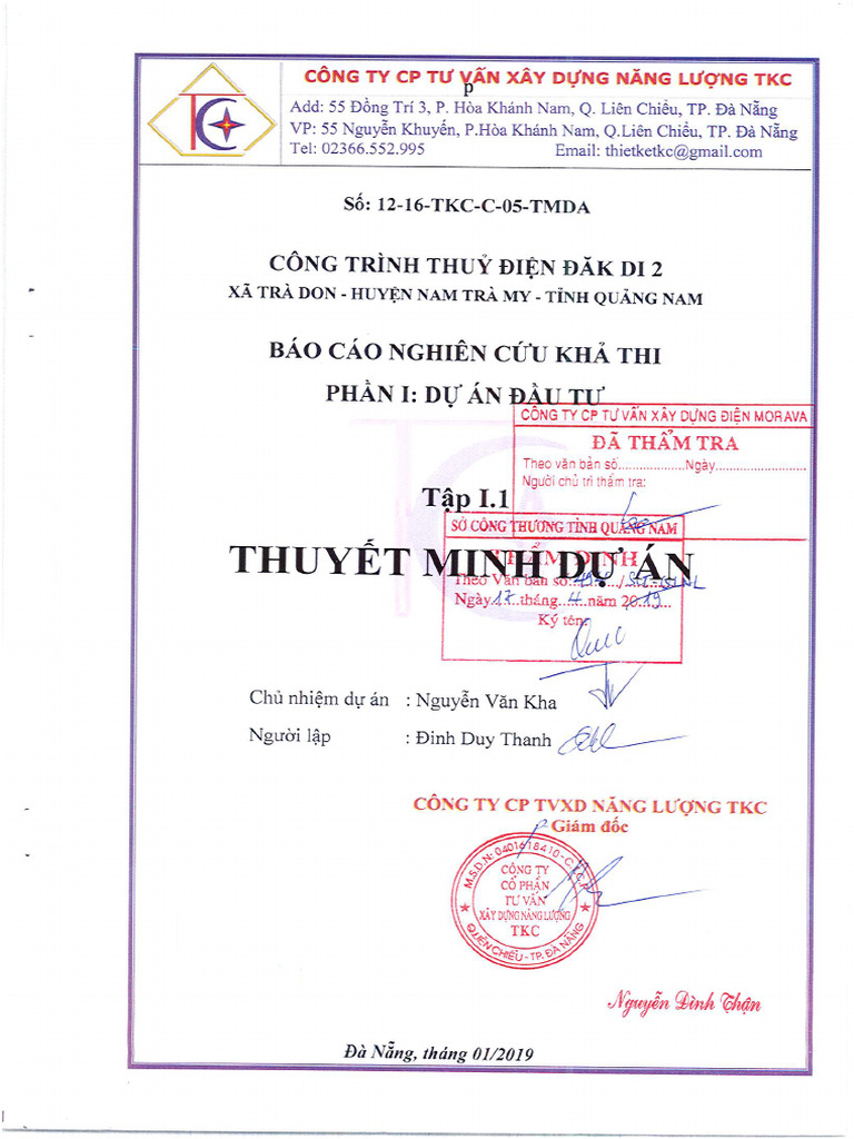 Dd2.Dađt.tap i.1 Thuyet Minh Du An | PDF