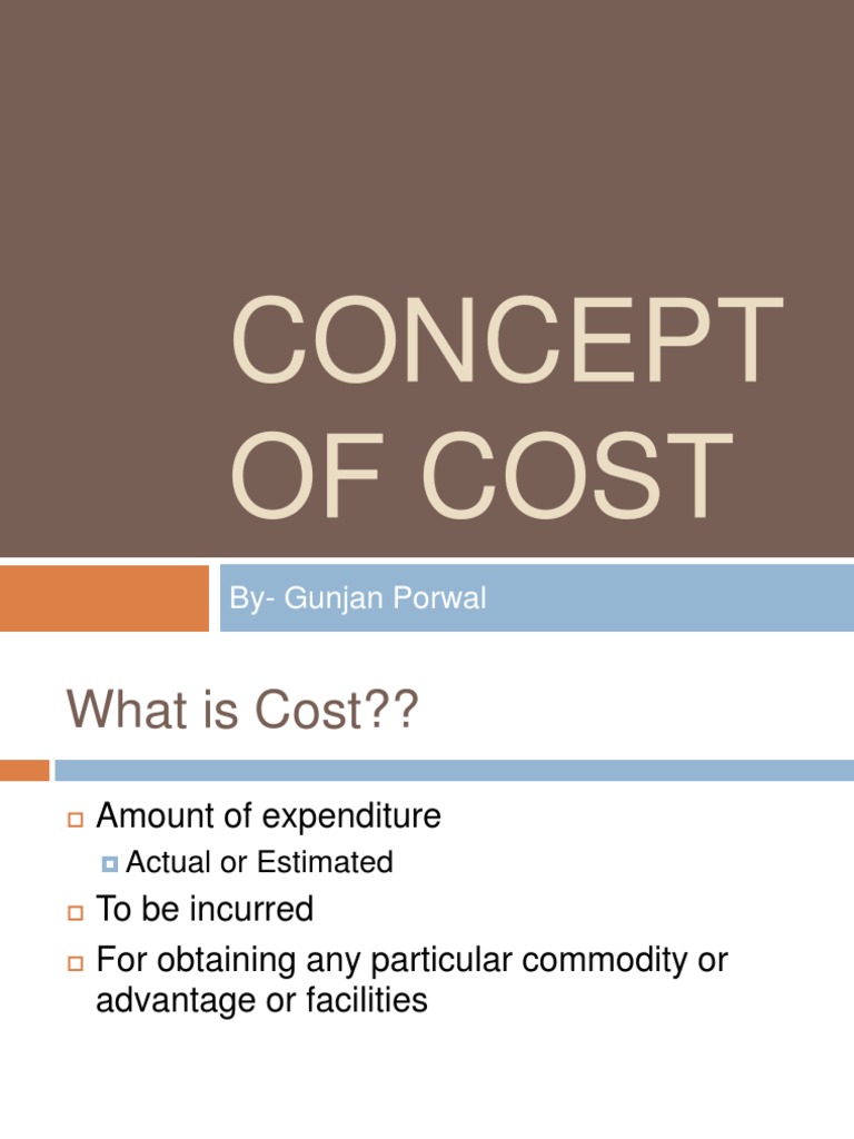 Concept of Cost | PDF | Average Cost | Marginal Cost