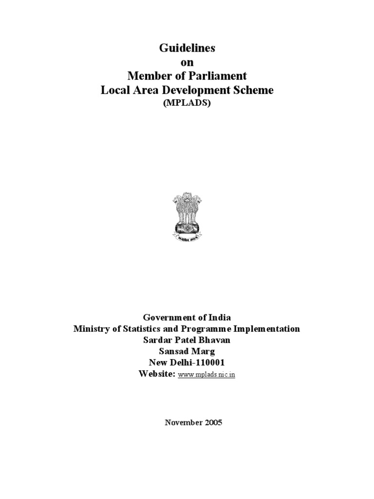 MPLADS Guidlines Revised | PDF | Finance & Money Management