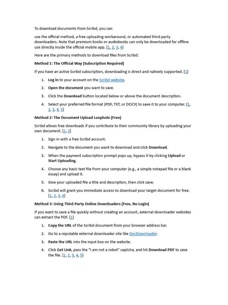 How To Download Documents From Scribd | PDF