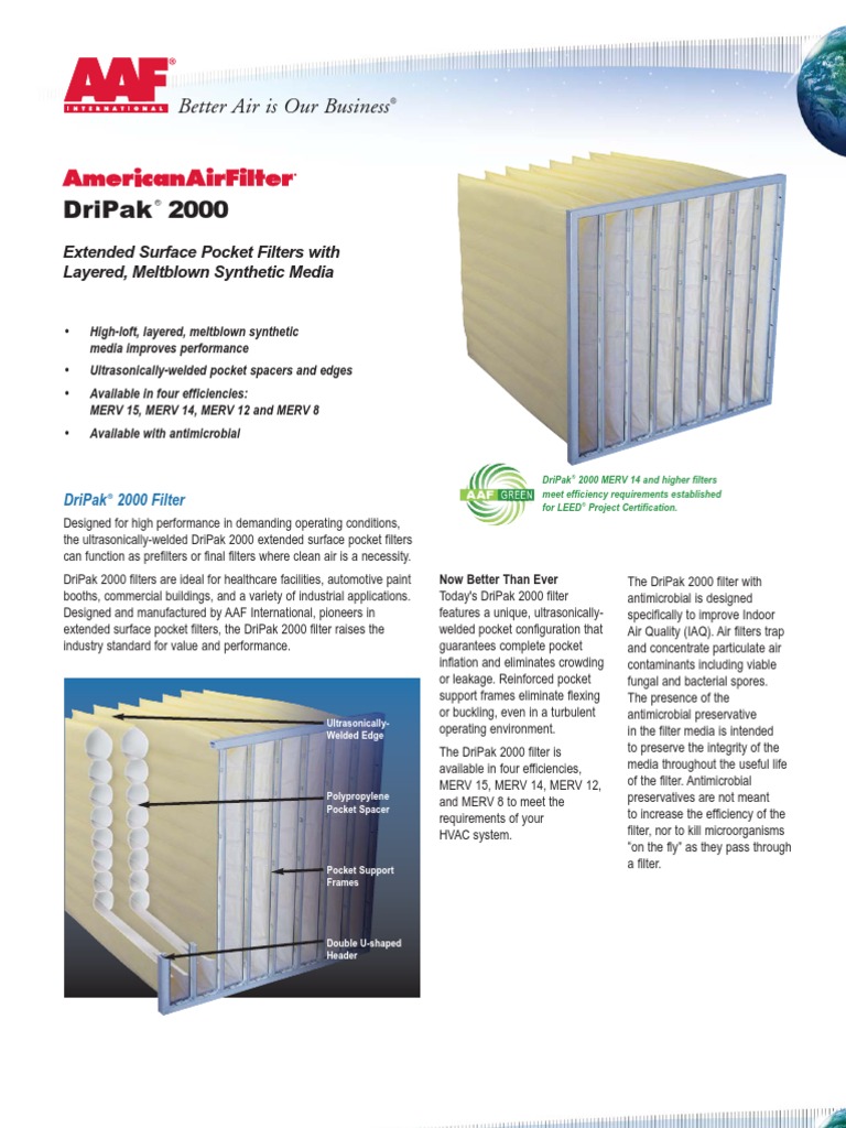 AAF Dripak 2000 | PDF | Building Engineering | Chemistry