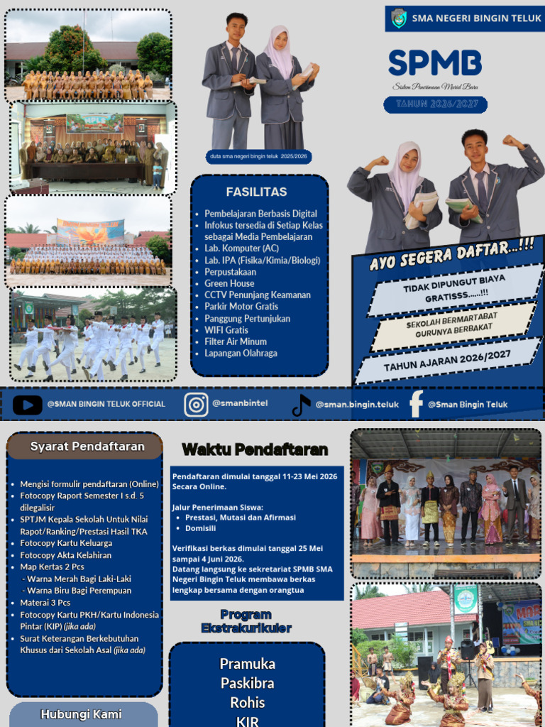 Brosur Spmb Sman Bt 2026 | PDF