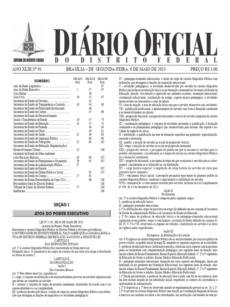 PLANO DE CARREIRA SEDF | PDF | Pedagogia | Educação Especial