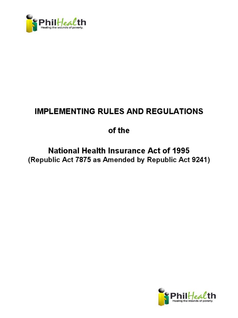 PhilHealth Implementing Rules Overview | PDF | Identity Document ...