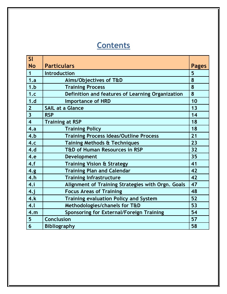 Project On Training and Development | PDF | Employment | Learning
