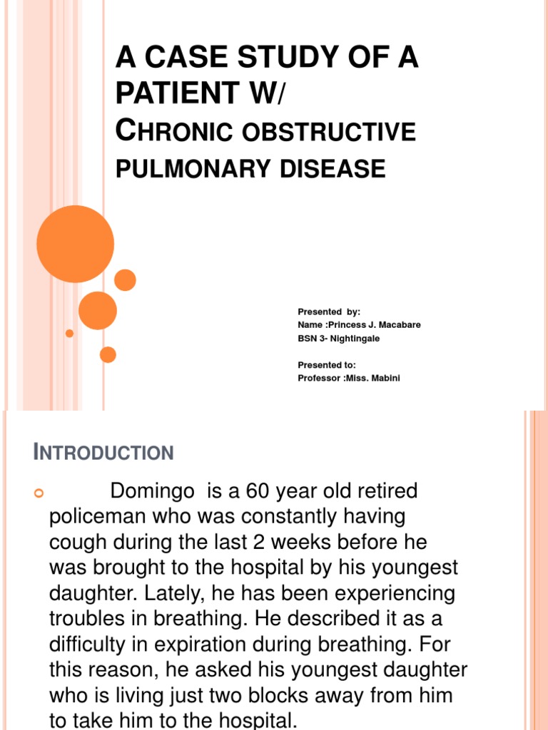 COPD Case Study: Patient Analysis | PDF | Respiratory Tract | Lung