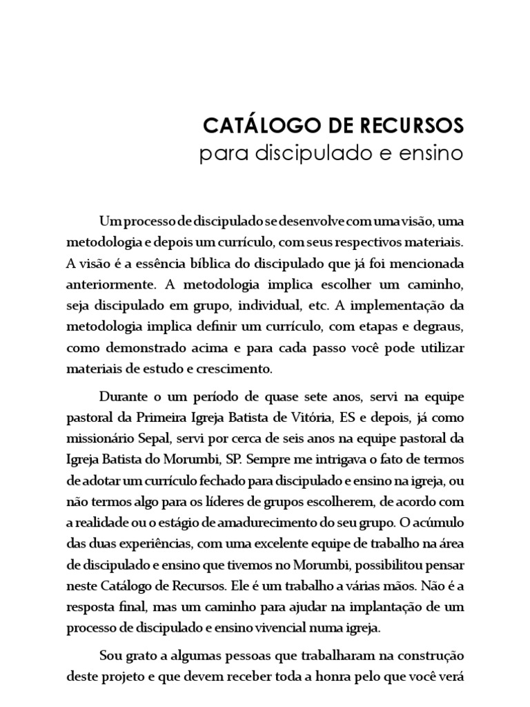Discipulado Que Transforma - Arquivo | PDF | Jesus | Bíblia Discipulado Que Transforma - Arquivo | PDF | Jesus | Bíblia