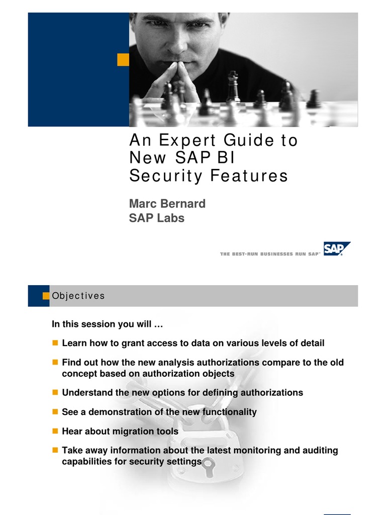 An Expert Guide To New Sap Bi Security Features: Marc Bernard SAP Labs ...
