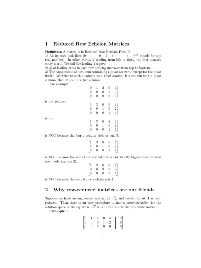 RRef Stanford | PDF | Linear Algebra | Matrix (Mathematics)