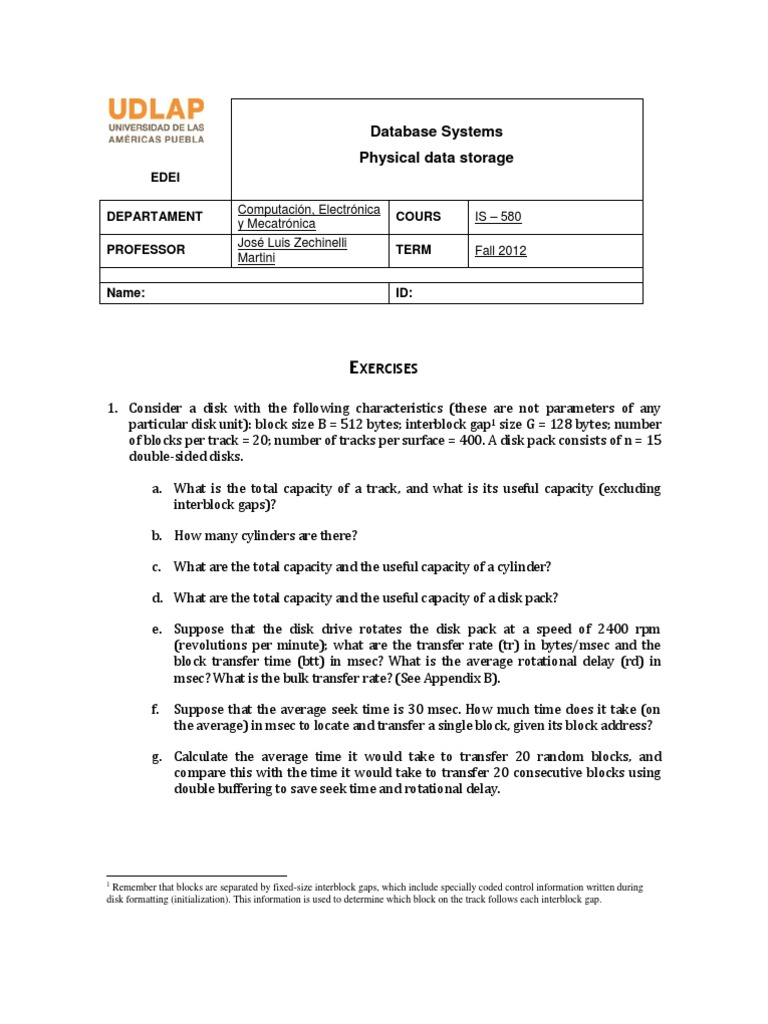 Physical Data Storage | PDF | Disk Storage | Byte