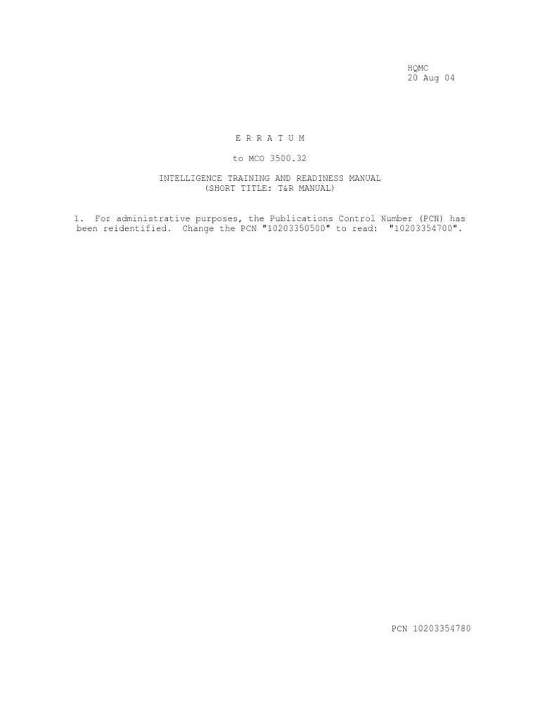 Usmc Intelligence Training and Readiness Manual | PDF | Military ...