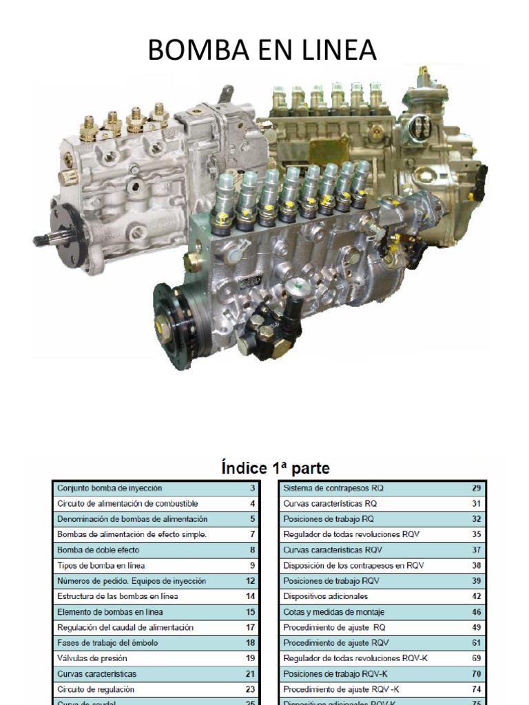 Bomba de Inyeccion en Linea