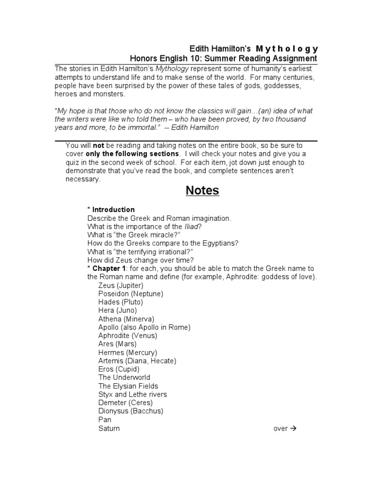 Edith Hamilton | PDF | Hades | Greek Mythology