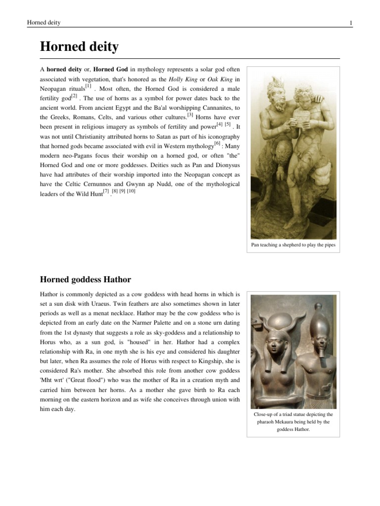 Horned Deity | Mythology | Deities