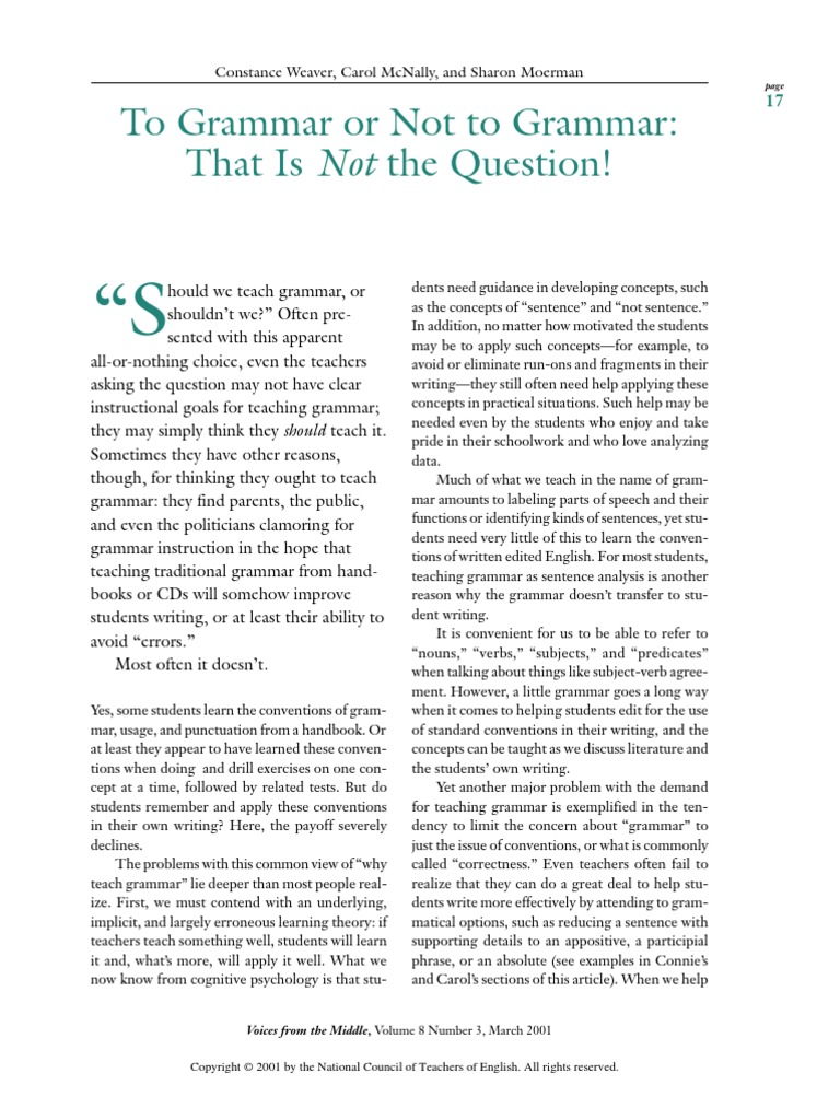 To Grammar or Not To Grammar | PDF | Adverb | Adjective