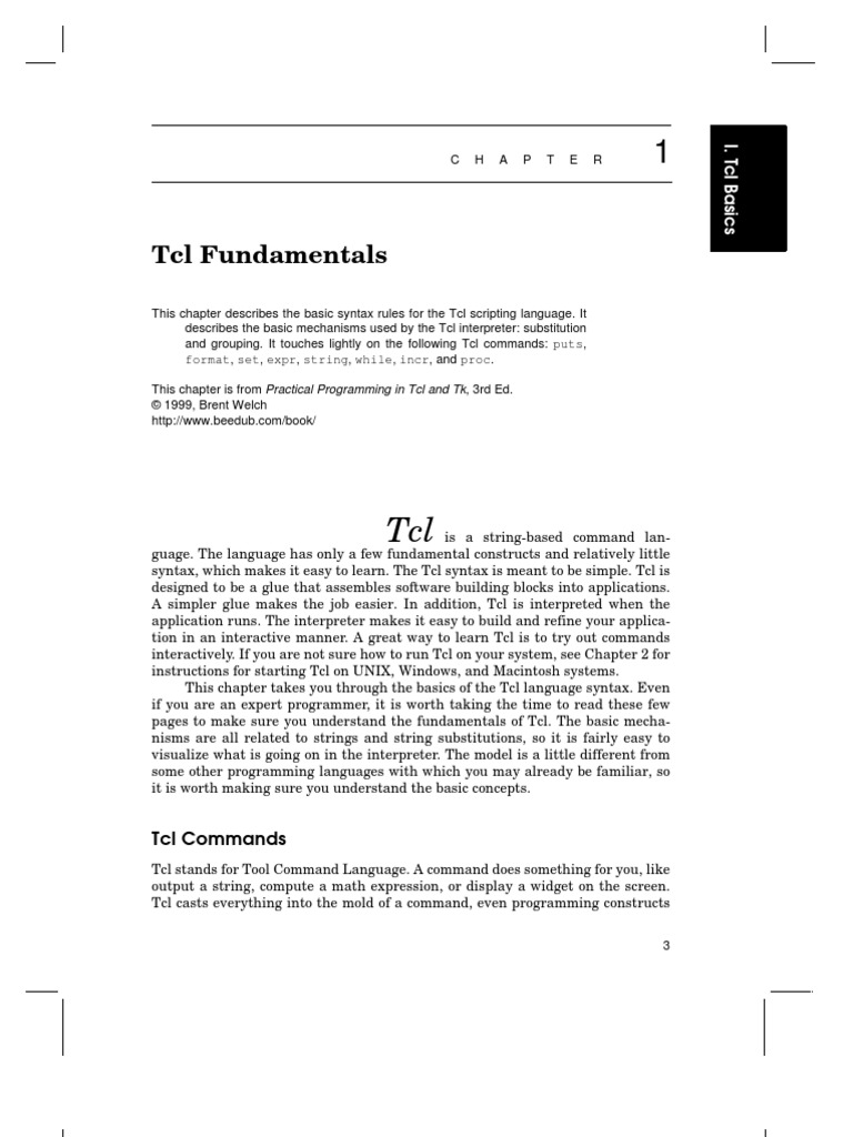Tcl Fundamentals Pdf Parameter Computer Programming String Computer Science