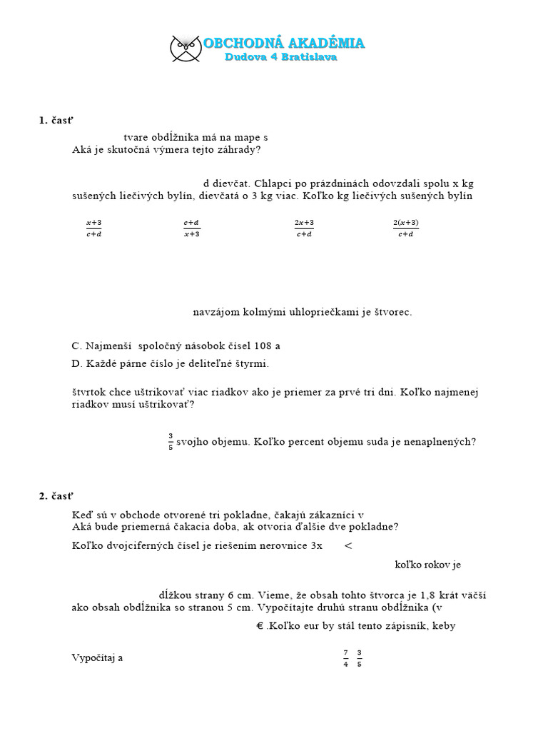 BS Mat 1 | PDF