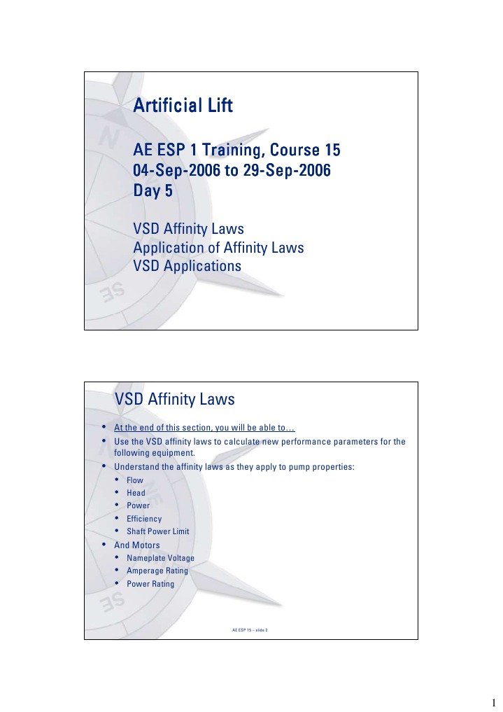 VSD Affinity Laws and Applications | PDF | Hertz | Frequency