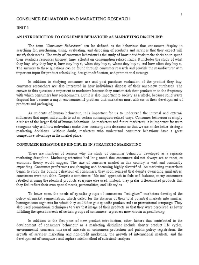 Consumers Behaviour MKC | Download Free PDF | Consumer Behaviour | Behavior