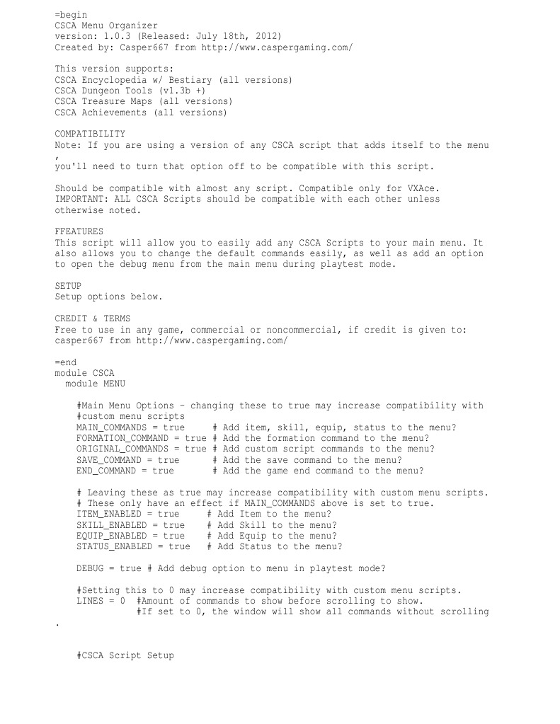 CSCA Menu Organizer | PDF | Software | System Software