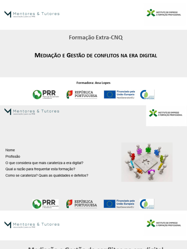 PWP - Mediação e Gestão de Conflitos Na Era Digital - Cópia | PDF ...